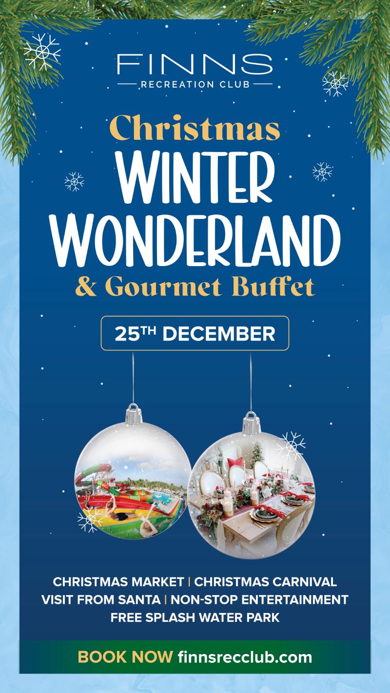 Enchanting Christmas Winter Wonderland in Bali at FINNS Recreation Club